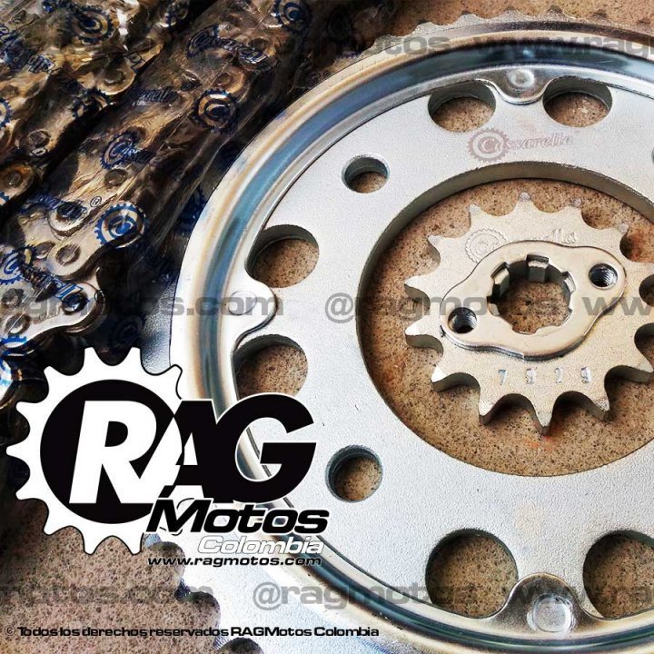 Ax 100 Suzuki Kit Arrastre Nky Original Cadena Reforzada