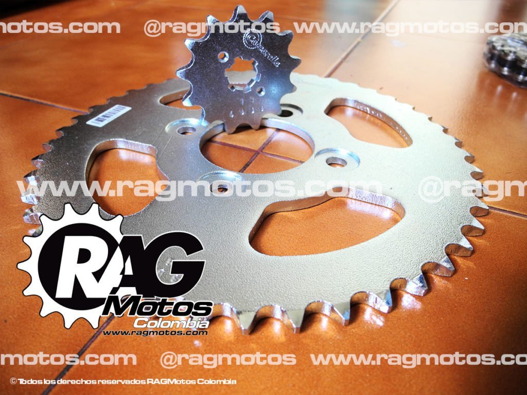 Apache 200 Kit Arrastre Casarella Original Cadena Encauchetada Oring